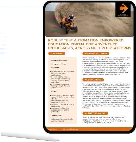 Test Automation for Multi-Platform Education Portals