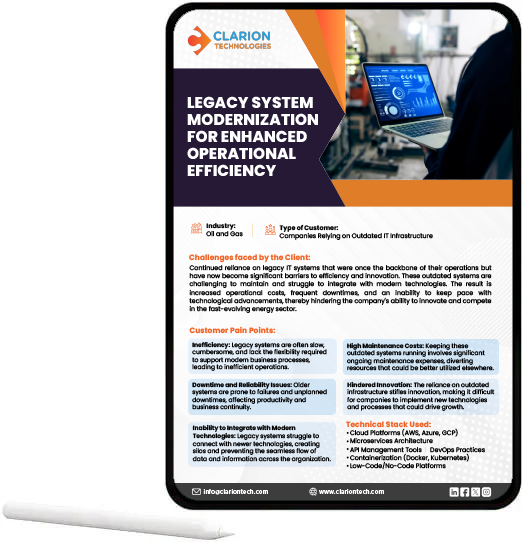 Oil and Gas Industry Case Study | Legacy System Modernization