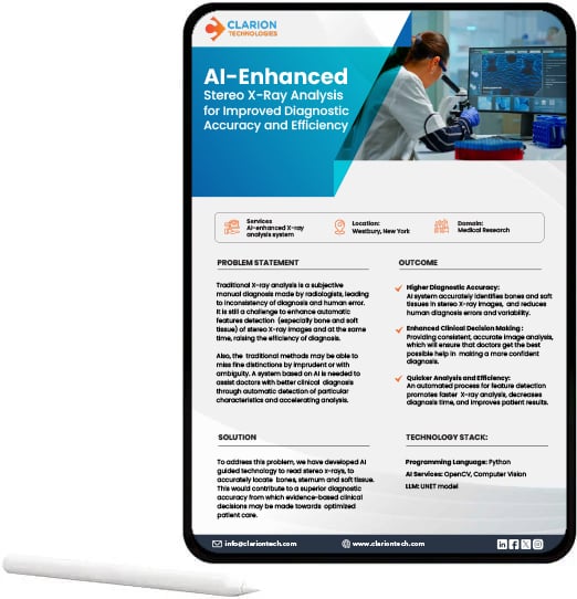 Case Study on AI-Enhanced Stereo X-Ray Analysis | Clarion Tech